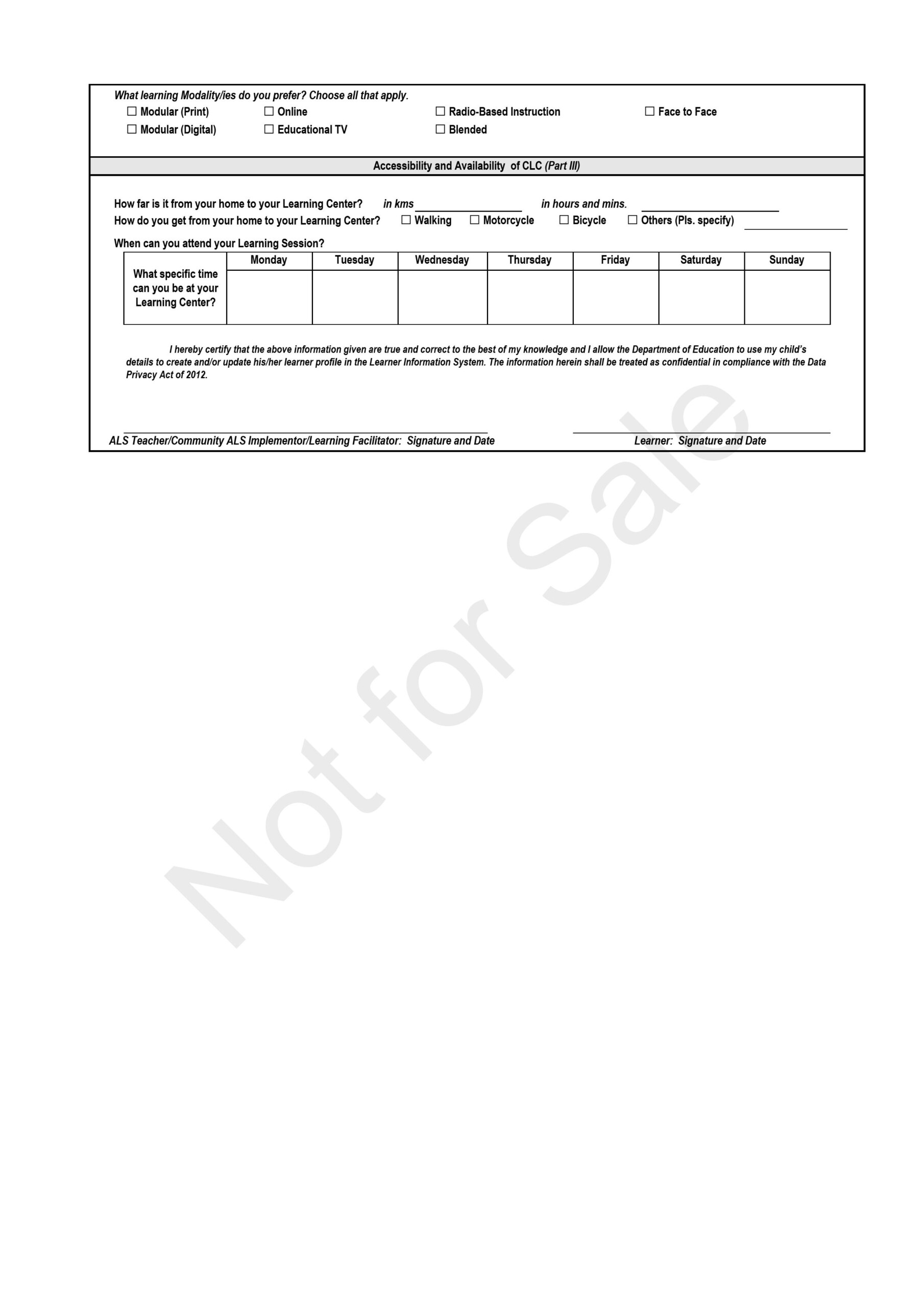 Modified Basic Education Enrollment Form 2022 - Enrollment Form Modified Basic Education Enrollment Form 2022 - Enrollment Form